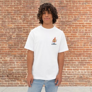Holy Spirit Fire Shirt Oversized Boxy Tee Retro Art Christian Tshirt ...
