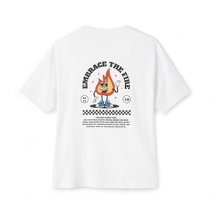 Holy Spirit Fire Shirt Oversized Boxy Tee Retro Art Christian Tshirt ...