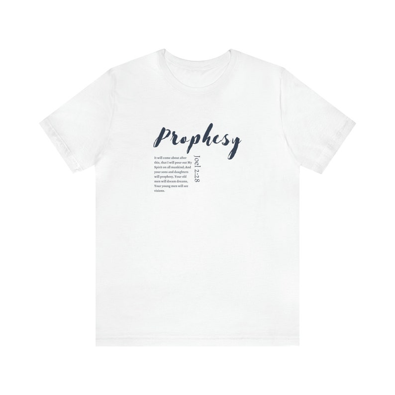 Prophesy Tee Shirt Christian Apparel Joel 2:28 Shirt Bible Verse T ...