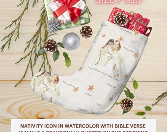 Nativity Scene Christmas Stocking - Etsy