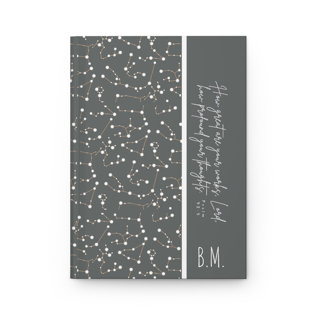 Journal With Stars Constellations Design Personalized With Monogram ...