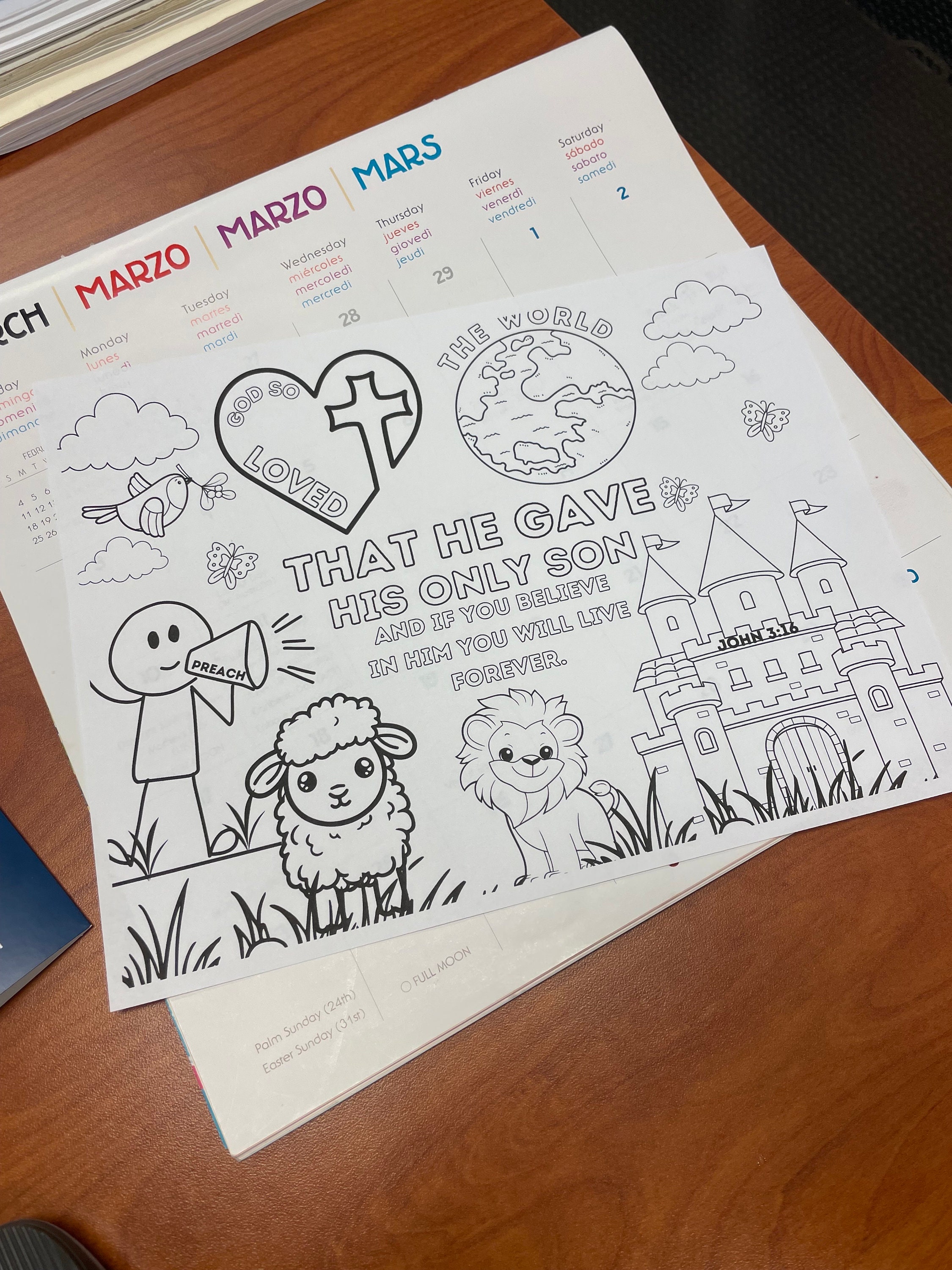 Christian Easter Instant Download Coloring Page Sunday School Bible ...