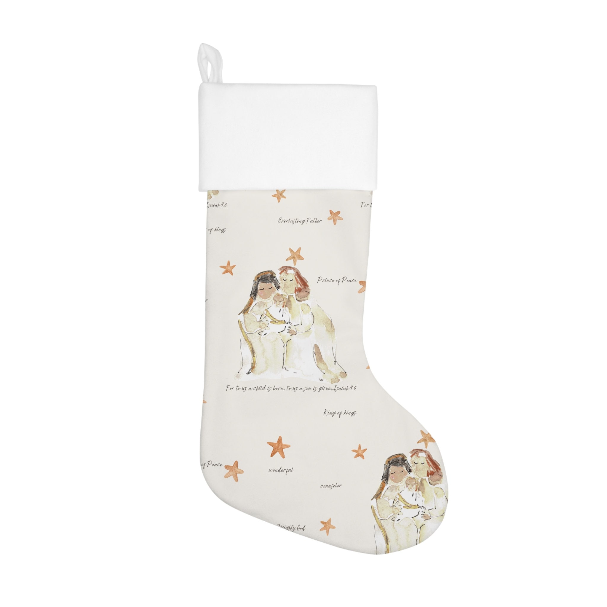 Nativity Scene Holiday Stocking Christmas Story Stocking Religious Xmas ...