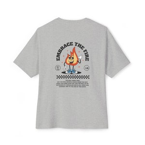 Holy Spirit Fire Shirt Oversized Boxy Tee Retro Art Christian Tshirt ...