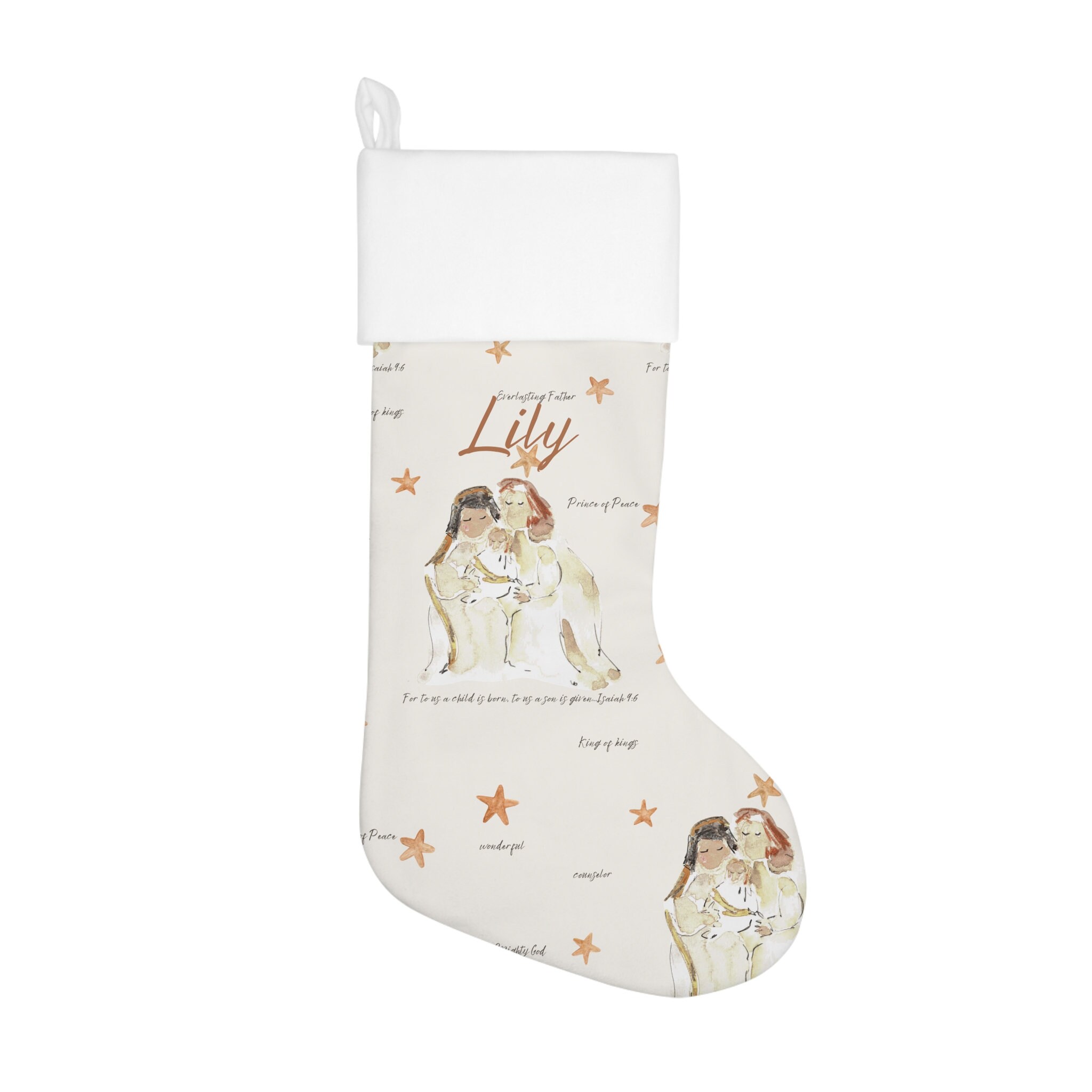 Nativity Scene Holiday Stocking Christmas Story Stocking Religious Xmas ...