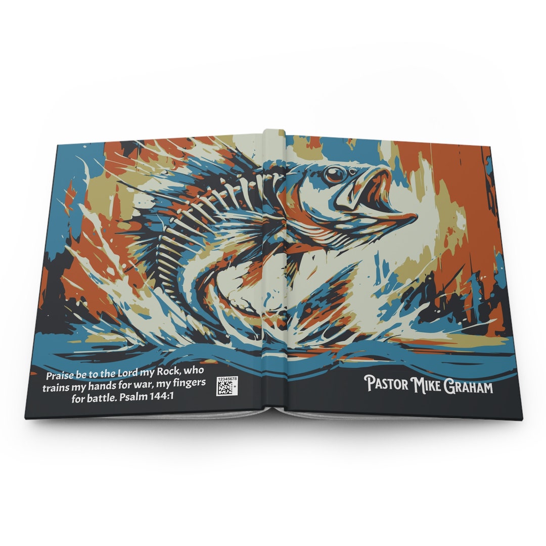Colorful Journal With Happy Fish Masculine Art Hardcover Nautical ...