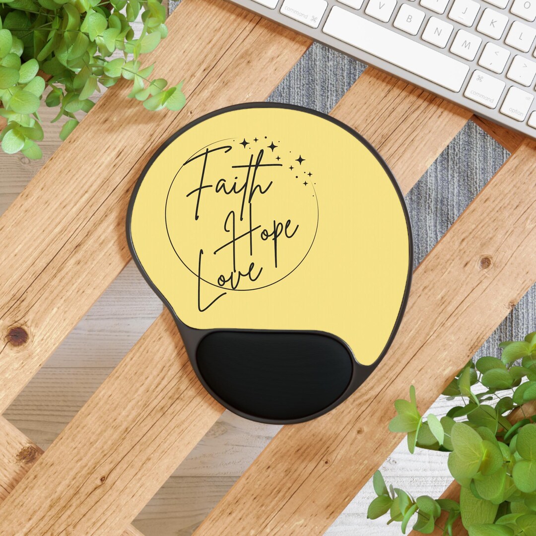 Yellow Christian Mouse Pad, Office Desk Decor, Gift for Female Pastor ...