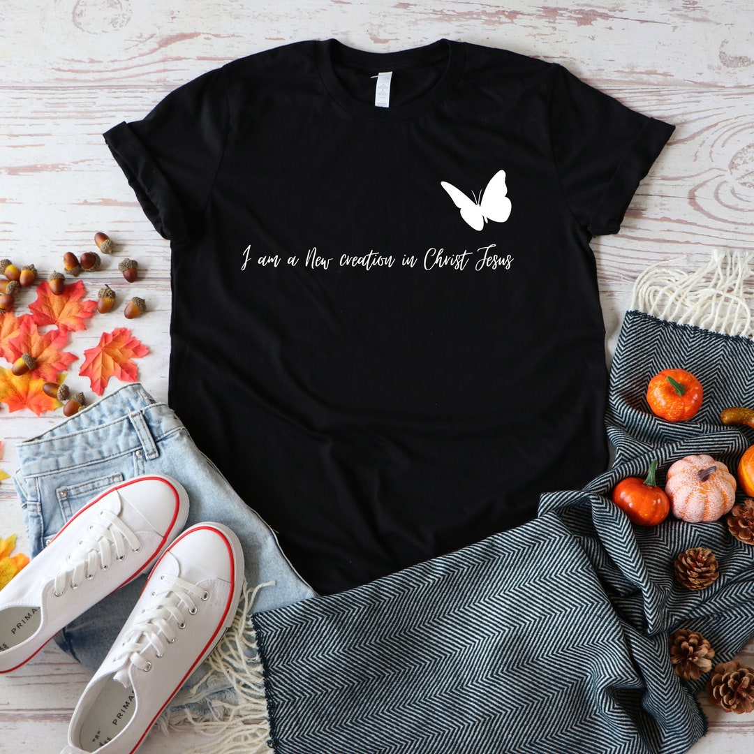 Cute Butterfly New Creation in Christ Jesus Jersey Short - Etsy