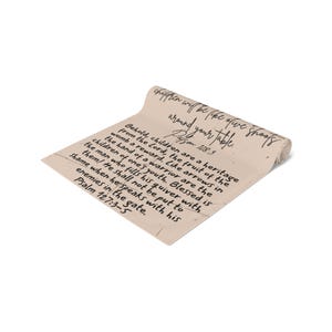 Family Scripture Table Runner, Customizable Bible Verse Cotton Twill or ...