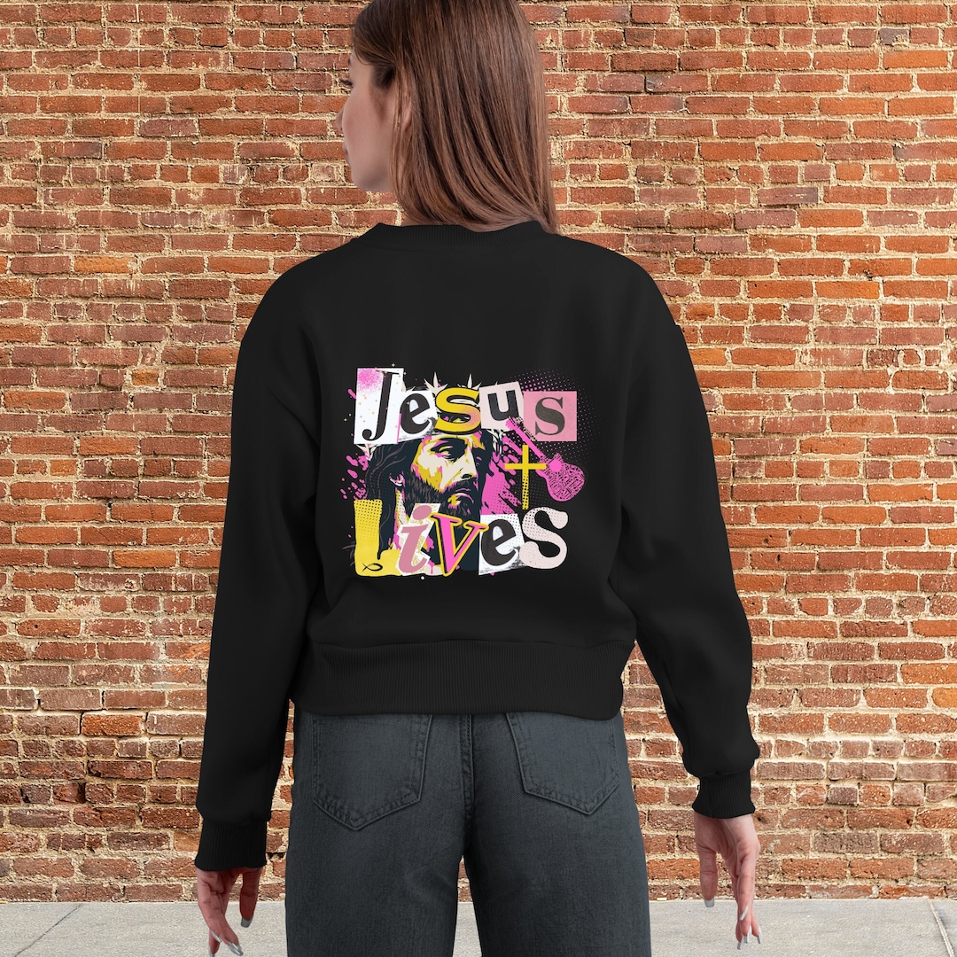 Christian Y2K Jesus Lives Sweatshirt Punk Style Christian Shirt Urban ...