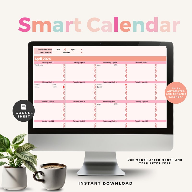 Smart Calendar - Etsy