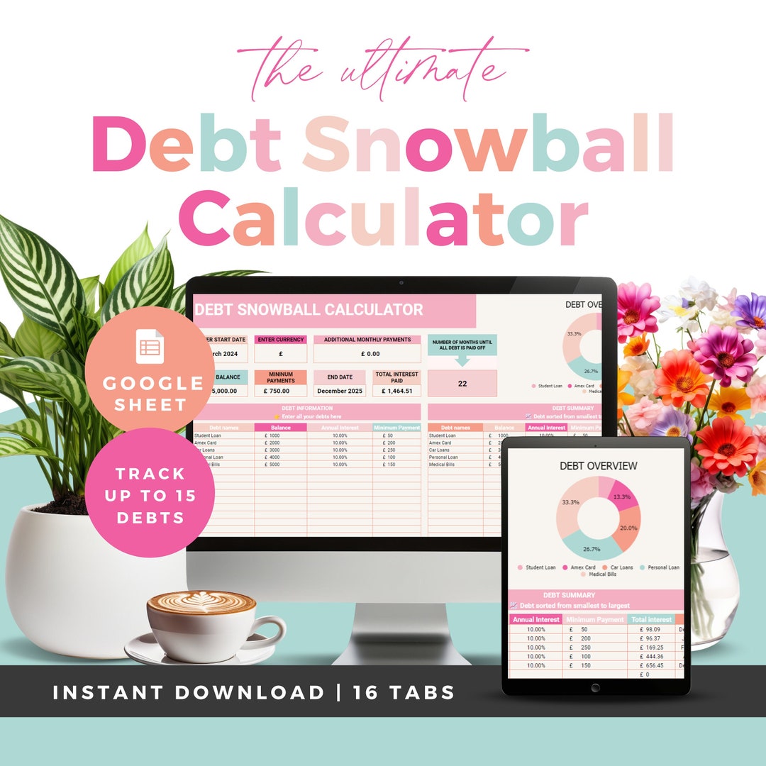 Debt Payoff Tracker With Interest Rate, Debt Snowball Calculator Google ...