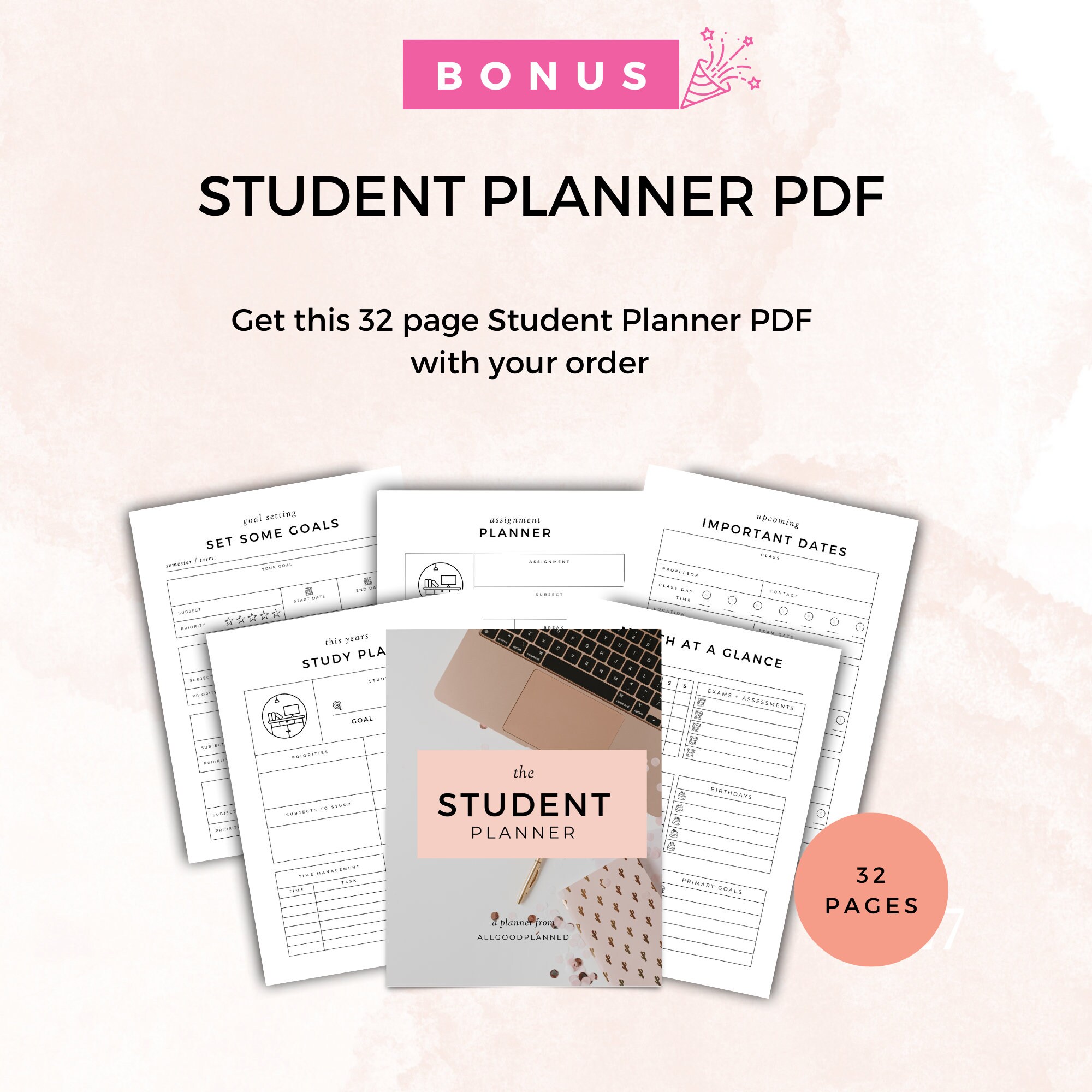 Academic Planner Spreadsheet, College Planner Study Google Sheet ...