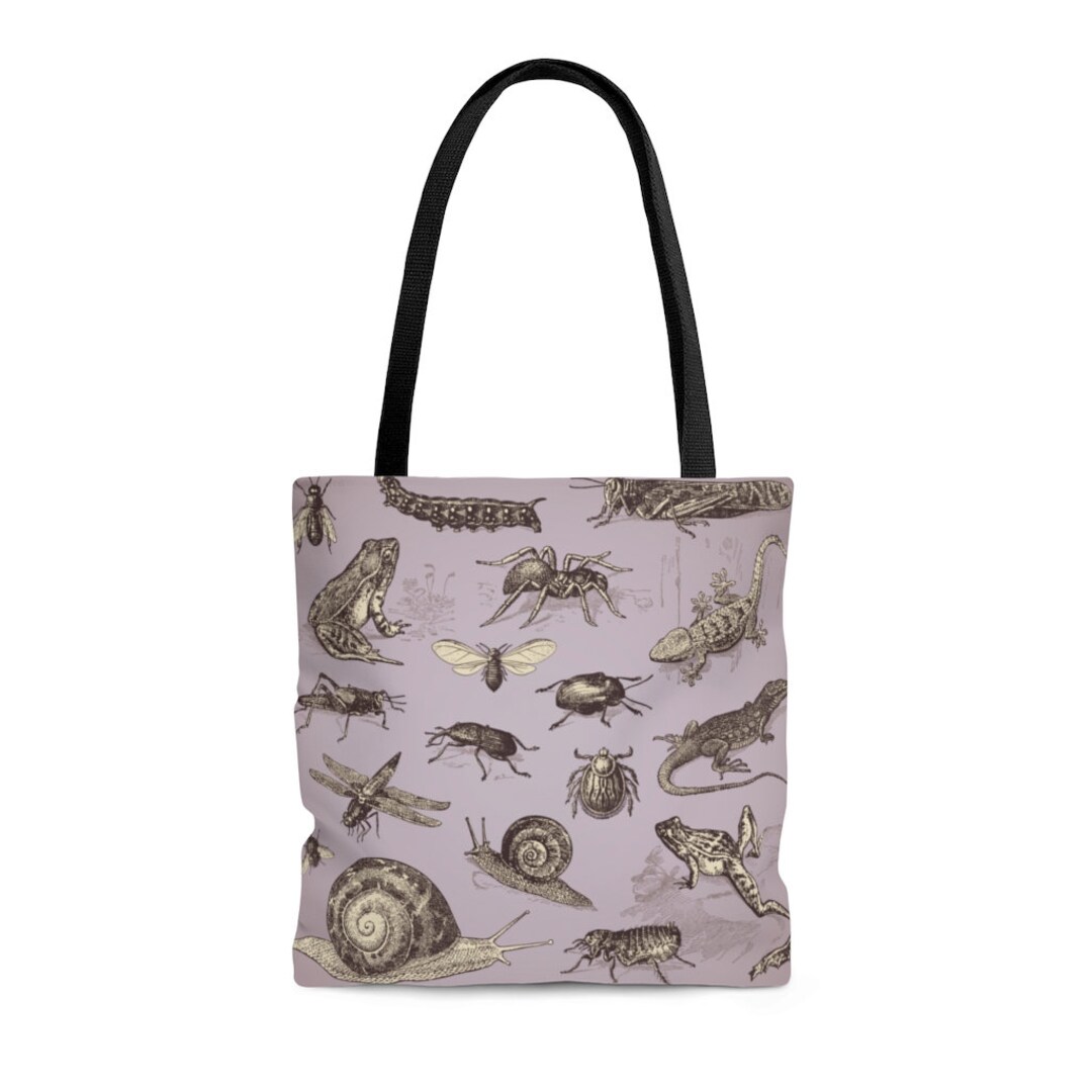 Goblincore Tote Bag, Insect Cottagecore Bag, Fairycore Frog, Bugs Tote ...