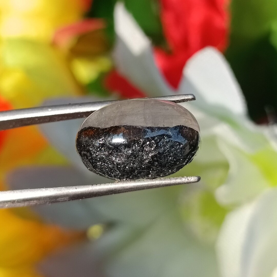 Natural Elestial Quartz Cabochon Rare Sagenitic Rutile Multi Color ...