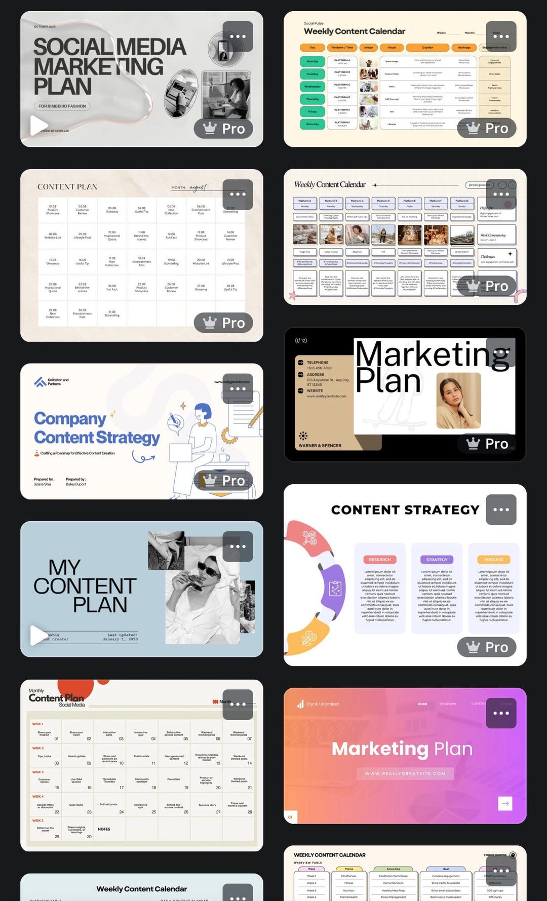 Canva Pro Content Plan 4 Weeks 8 Weeks Any Platform File Format Picture ...