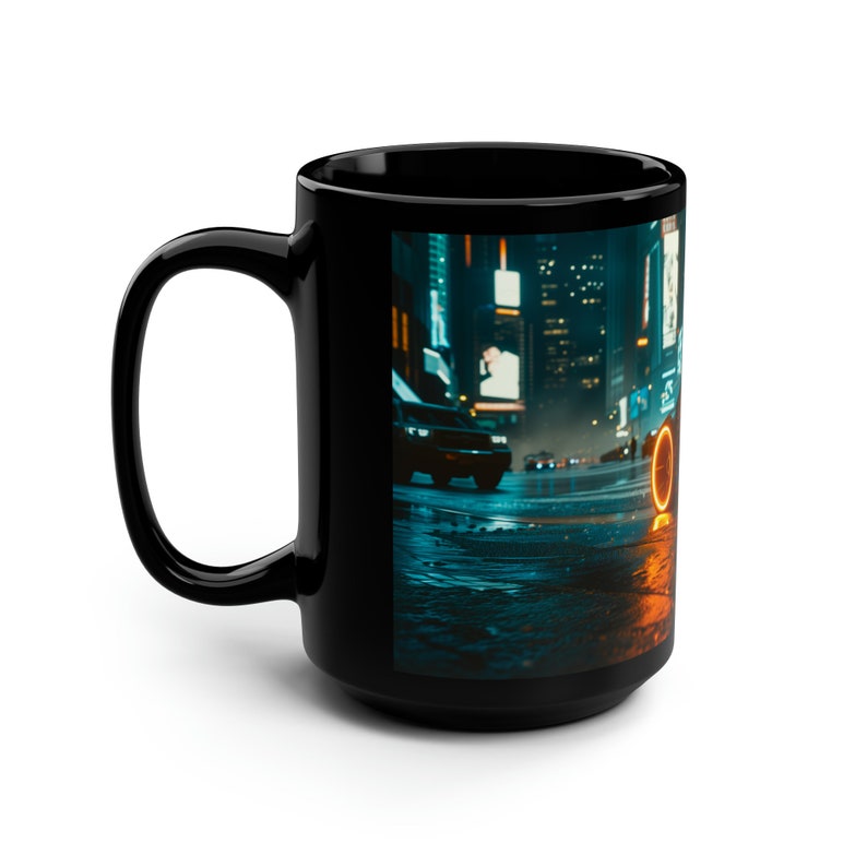 Tron Inspired off the Grid Black Mug, 15oz - Etsy