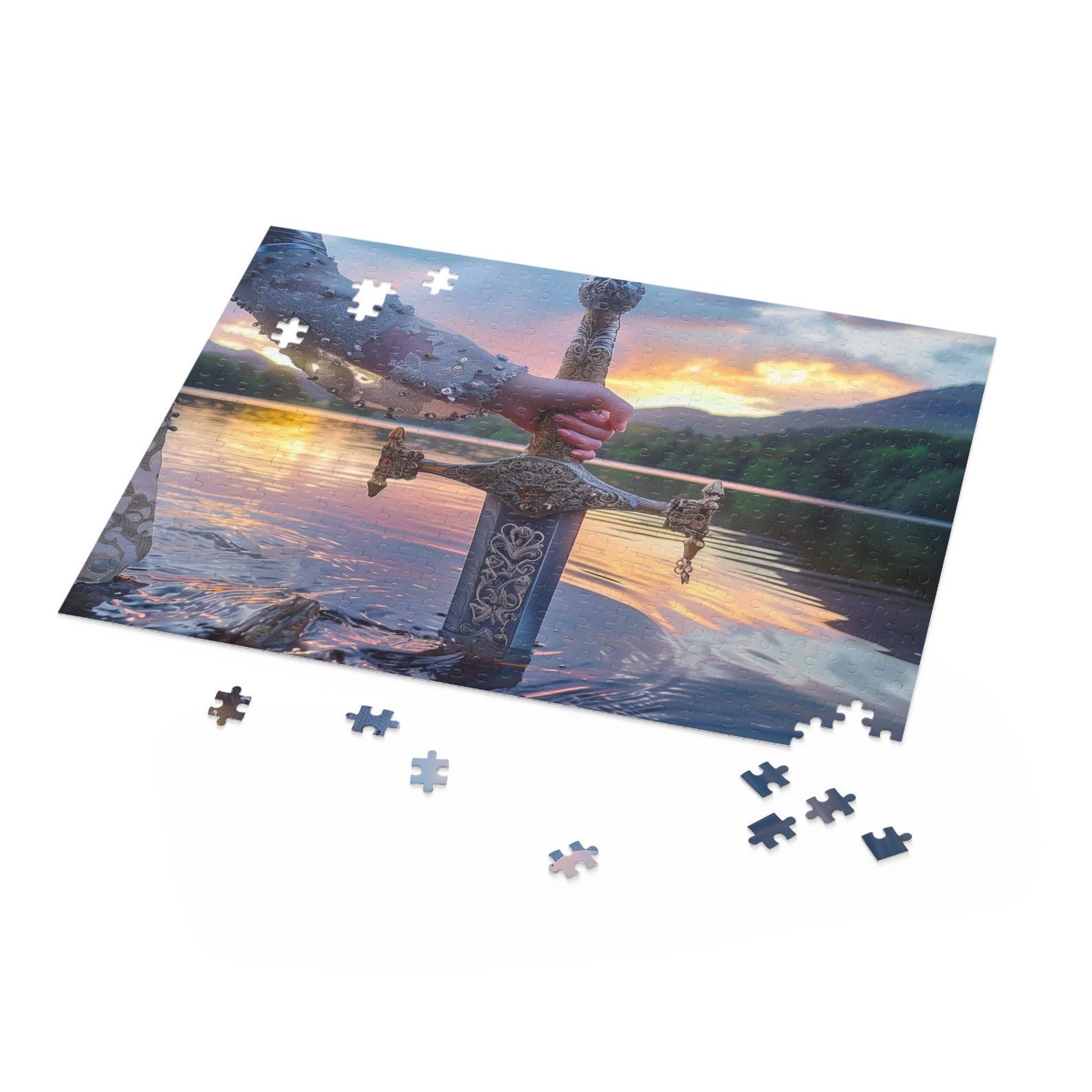 Lady of the Lake and Excalibur Puzzle (120, 252, 500-piece) - Etsy