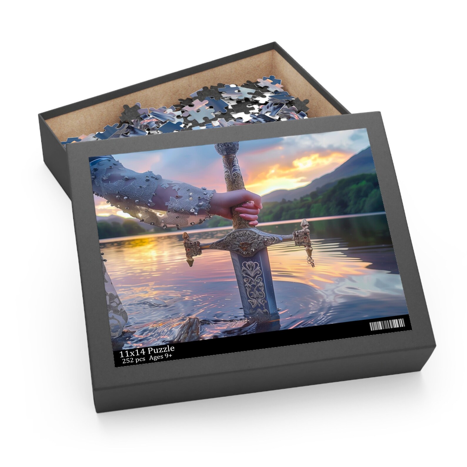 Lady of the Lake and Excalibur Puzzle (120, 252, 500-piece) - Etsy