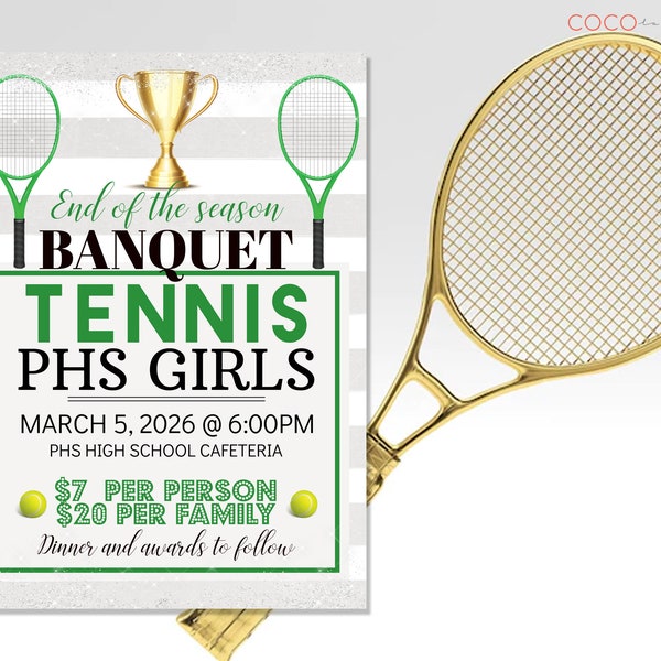 Tennis Invitation - Etsy