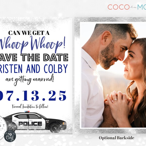 Police Save the Date - Etsy