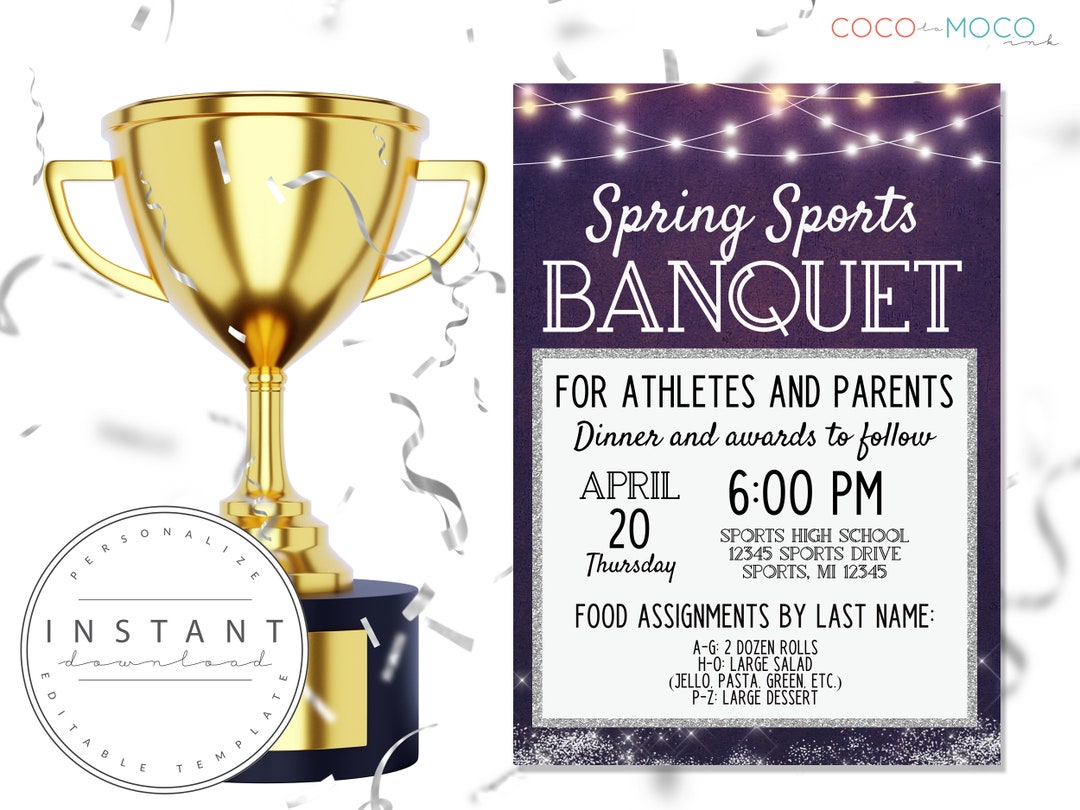 Sports Banquet Invitation Templates Free