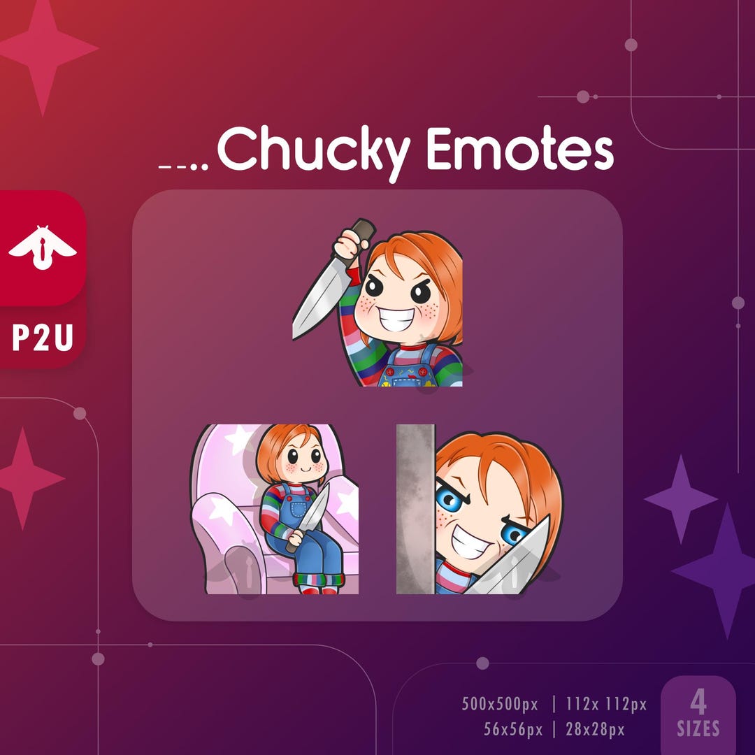 DBD Chucky Emote Pack 2 | Streamer Emotes | Horror Emotes for Twitch ...
