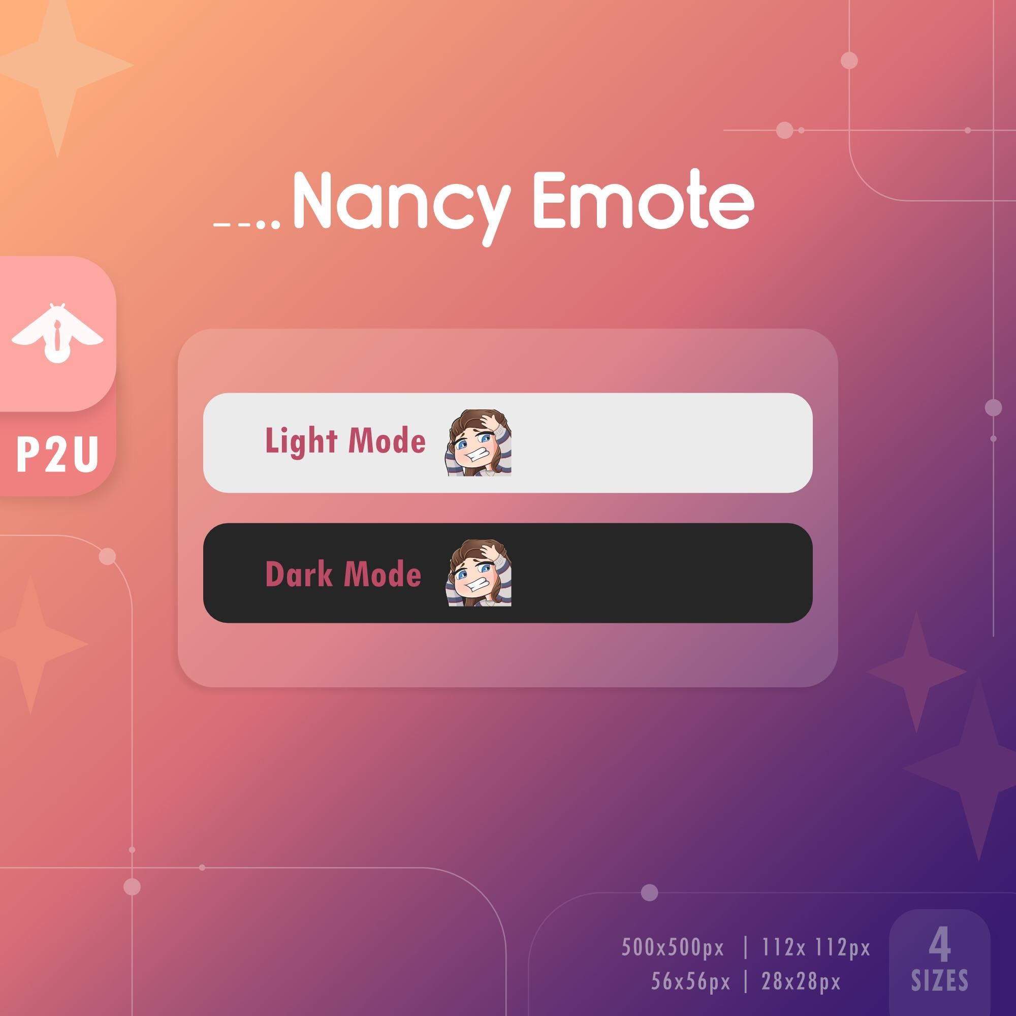 DBD Nancy Scared Emote | Streamer Emote | Horror Emote for Twitch and ...