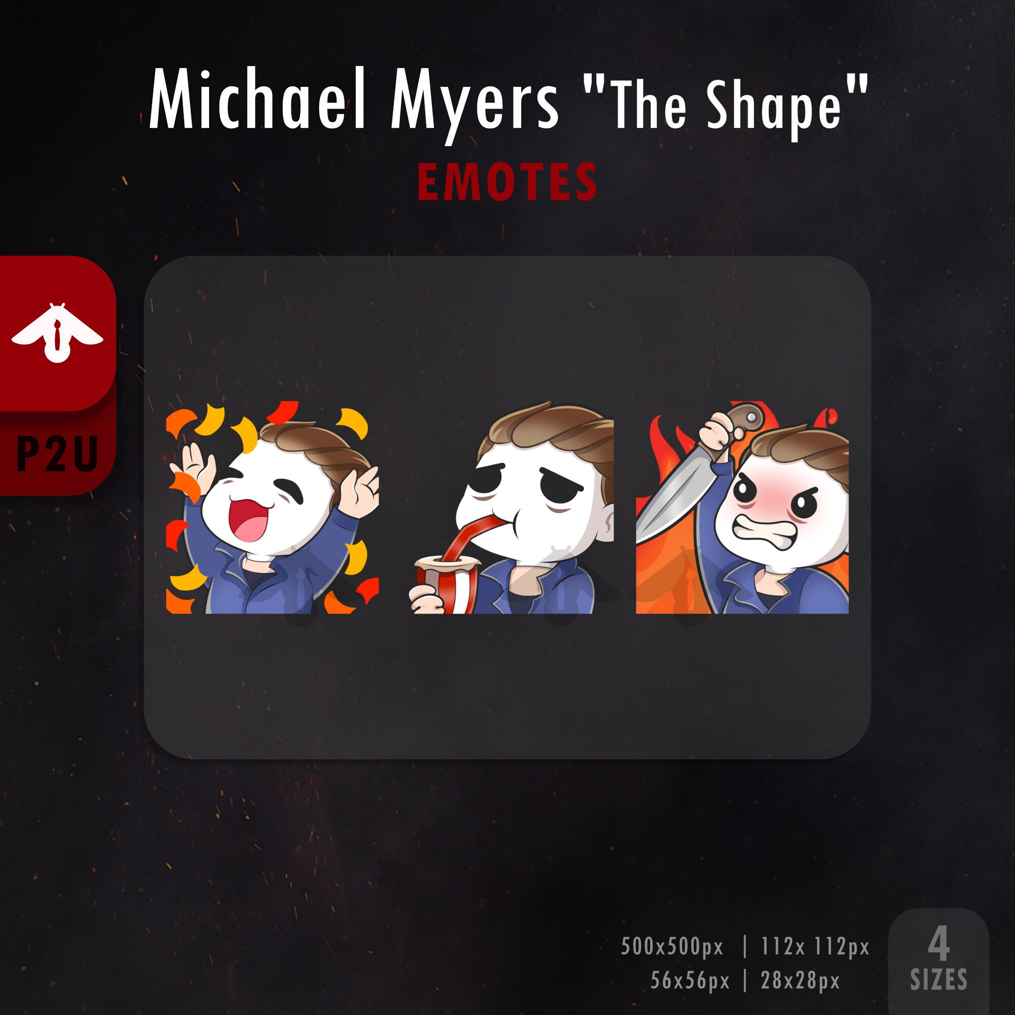 Dead by Daylight the Shape 3 Pack Emote Set for Twitch/youtube/discord ...