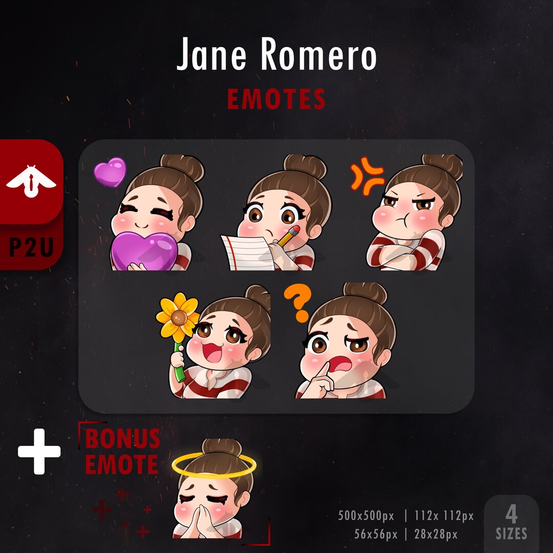 Dead by Daylight Jane Romero Emote Set for Twitch/youtube/discord - Etsy