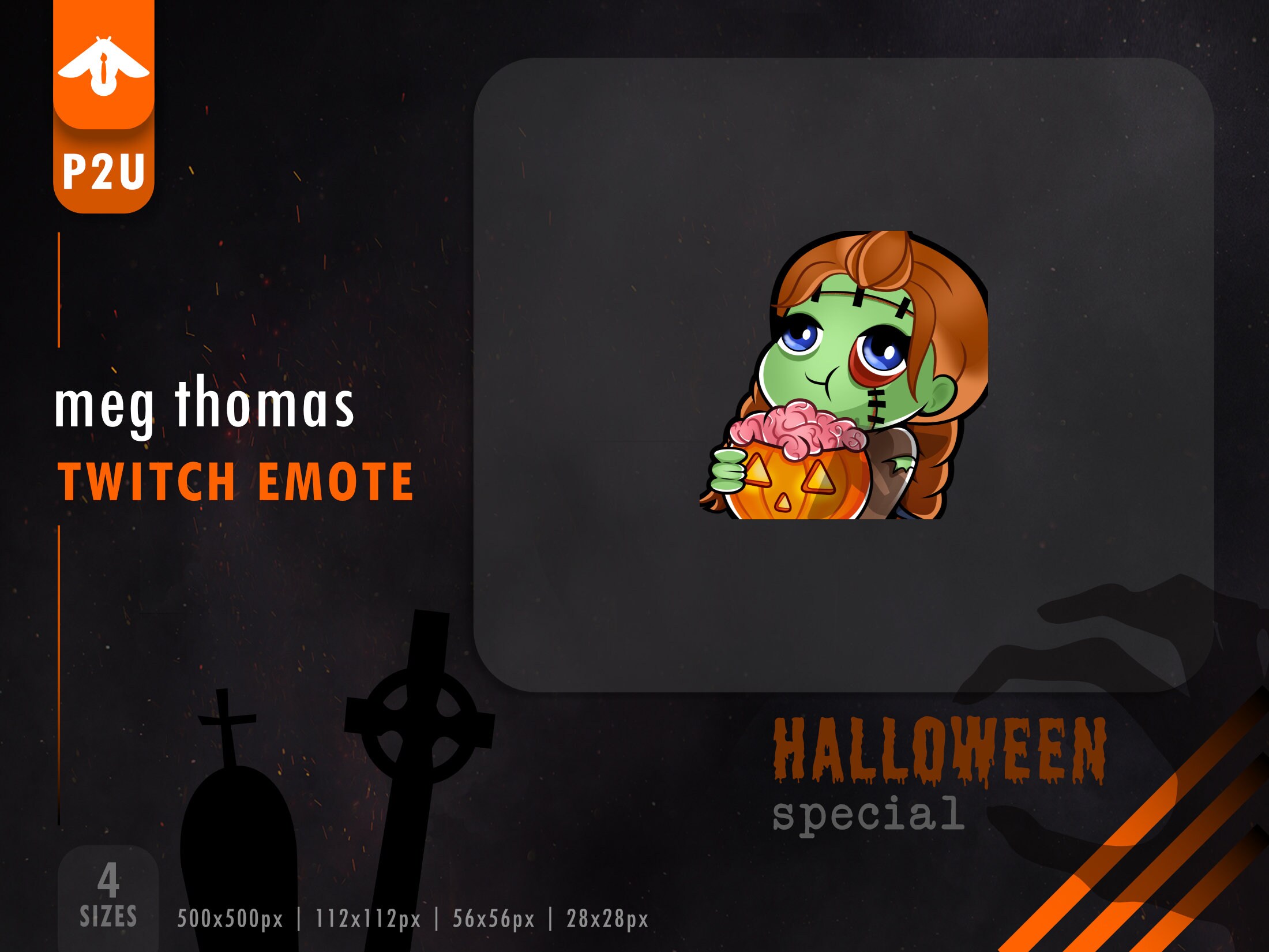 Dead by Daylight Meg goes Halloween Nom Emote for Twitch - Etsy Österreich