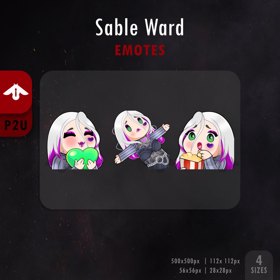 Dead by Daylight Sable Ward 3 Pack Emote Set for Twitch/youtube/discord ...