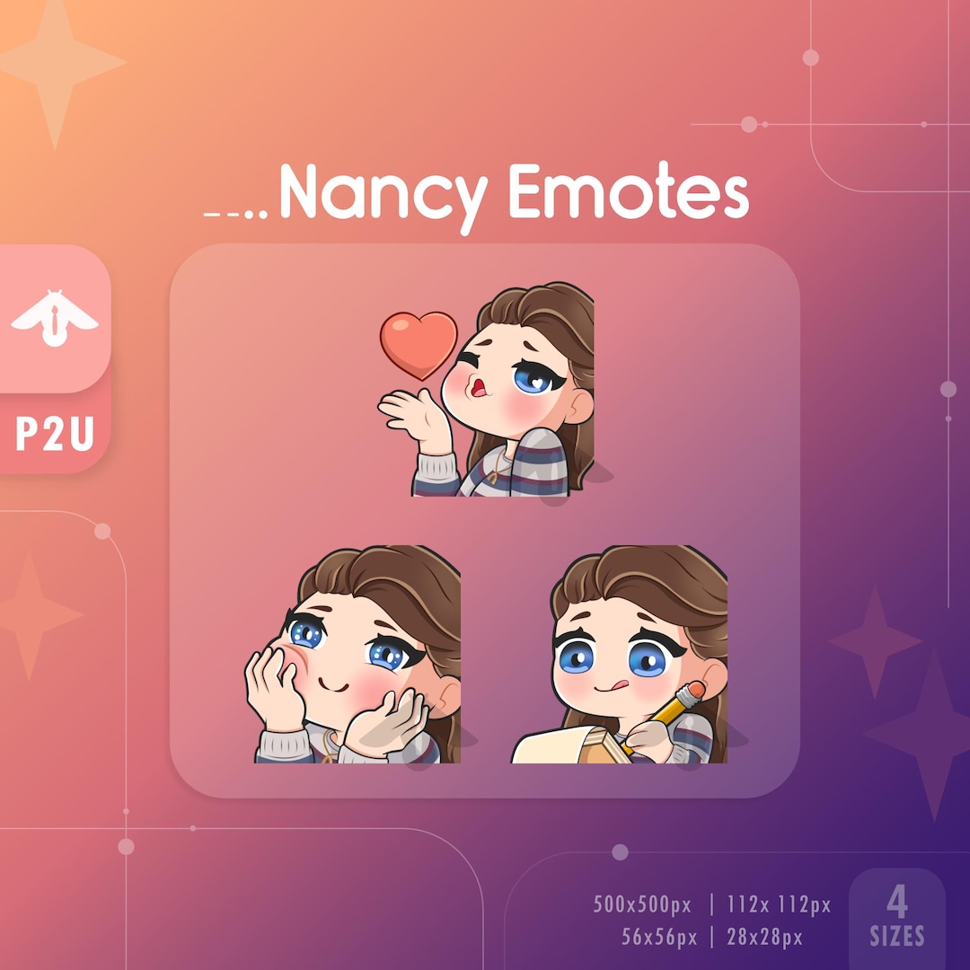DBD Nancy Emote Pack 1 Streamer Emotes Horror Emotes for Twitch and ...