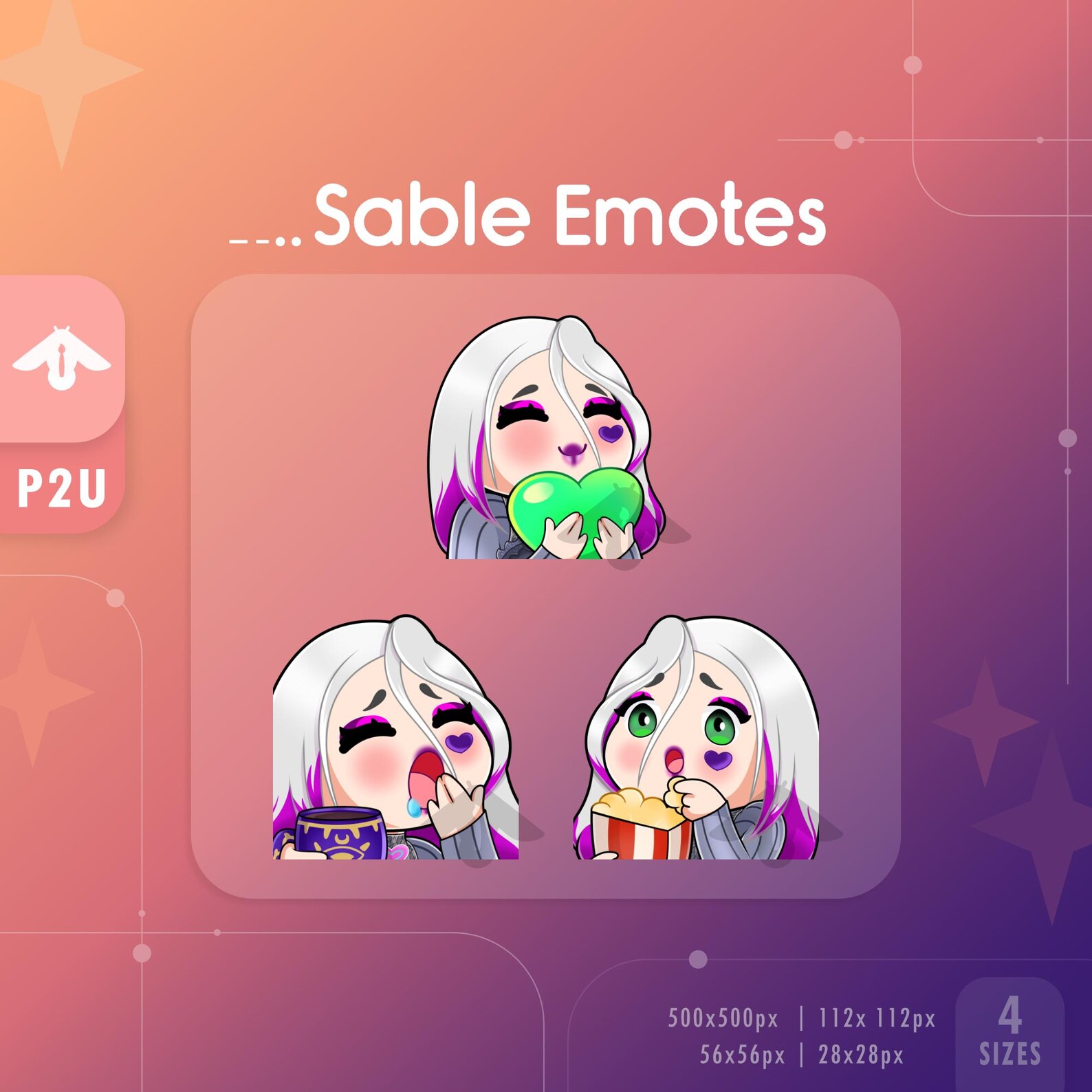 DBD Sable Emote Pack 1 Streamer Emotes Horror Emotes for Twitch and ...