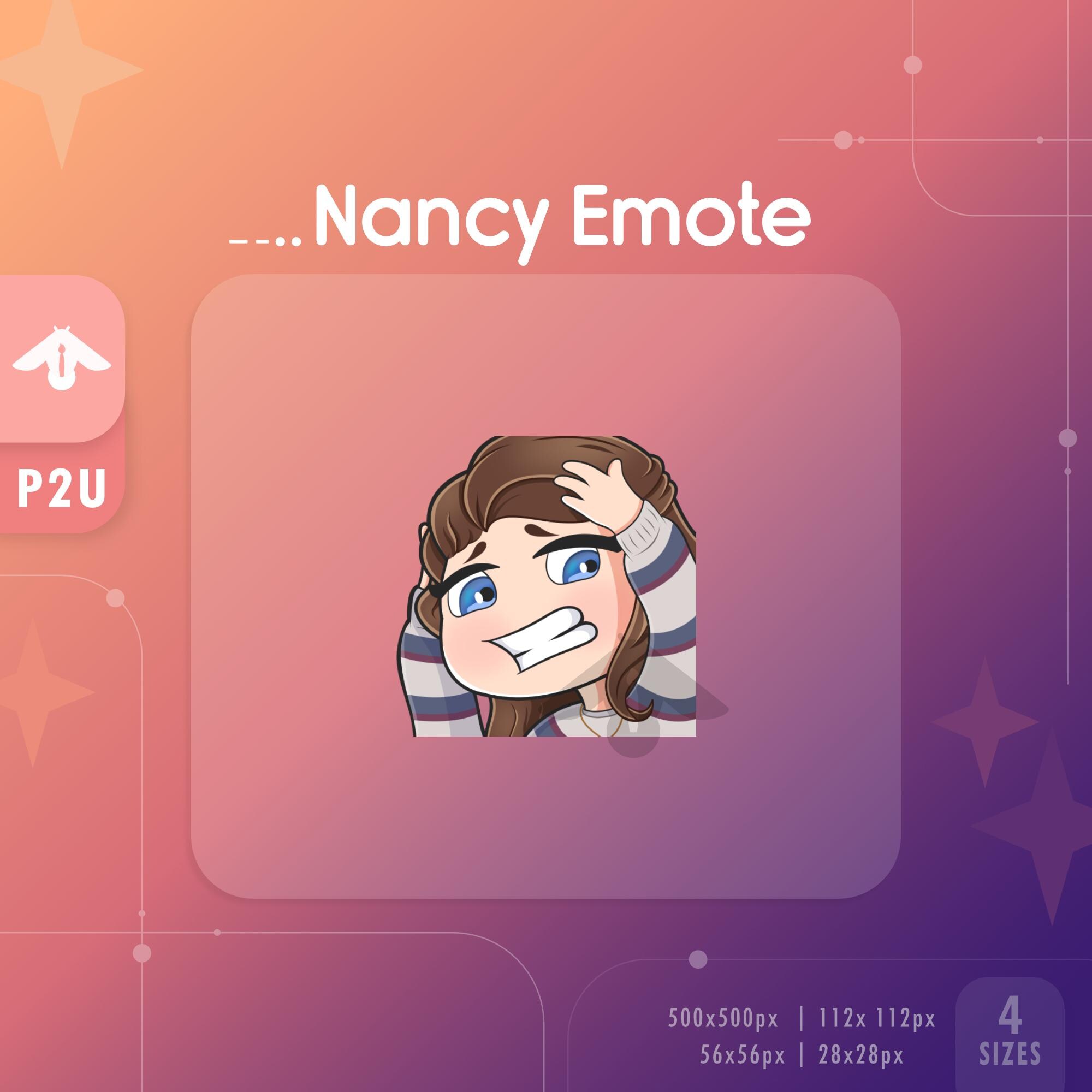 DBD Nancy Scared Emote | Streamer Emote | Horror Emote for Twitch and ...