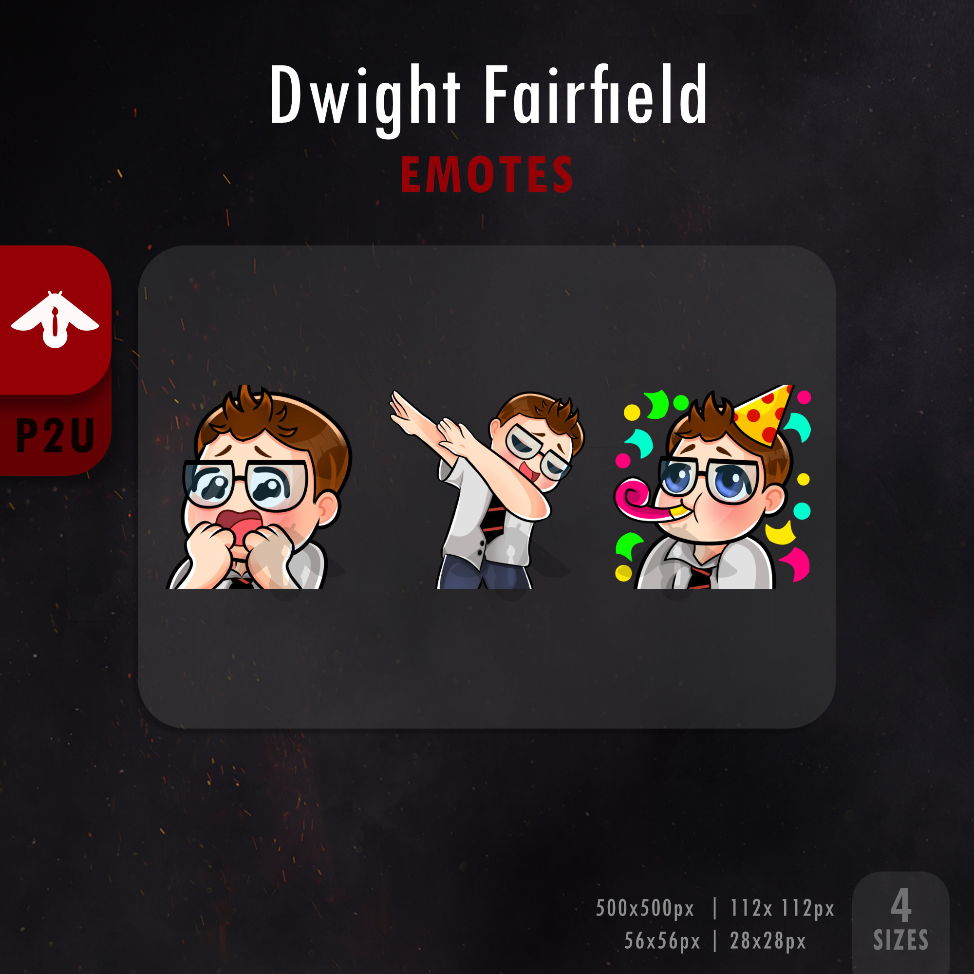 Dead by Daylight Dwight Fairfield 3 Pack Emote Set for Twitch/YouTube ...