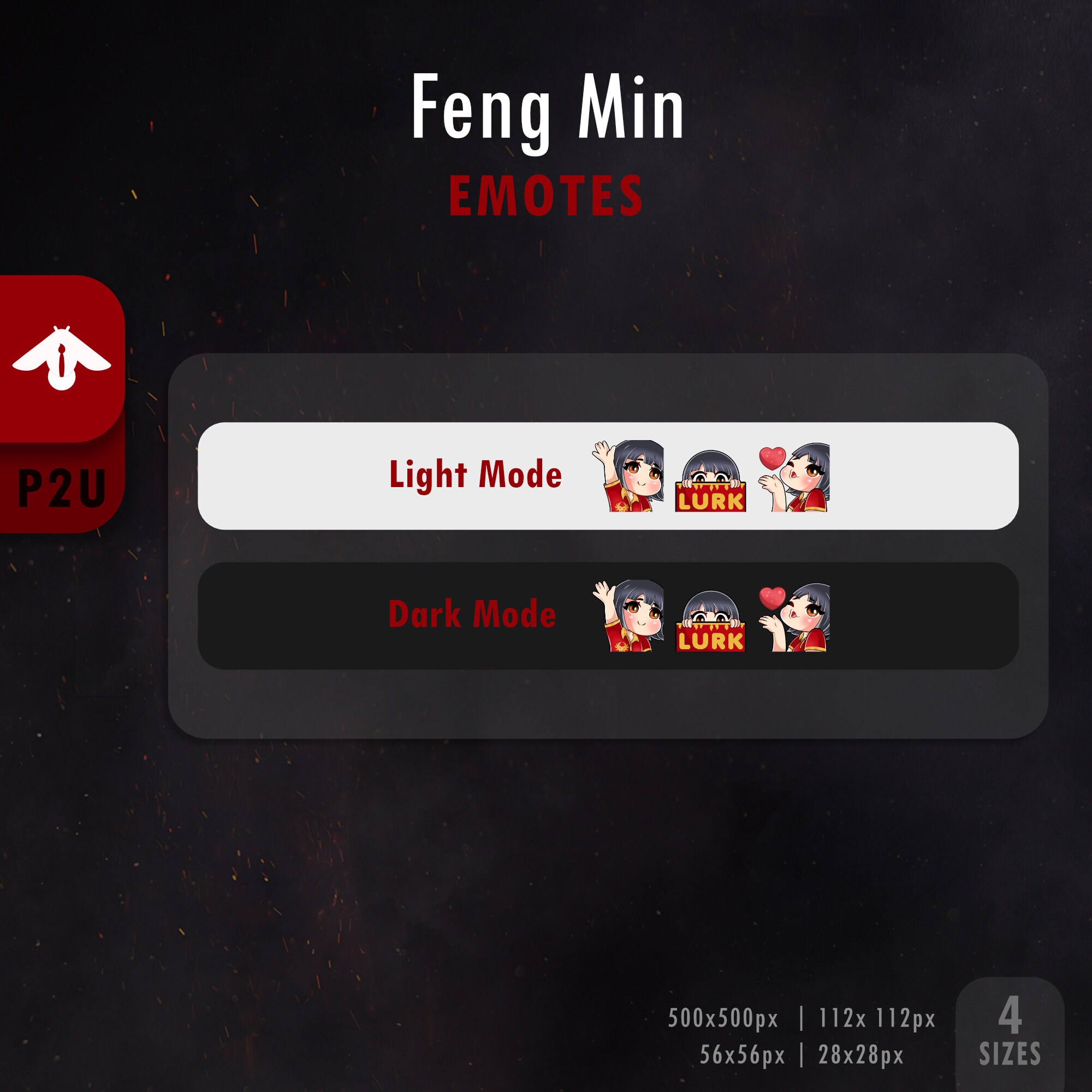 Dead by Daylight Feng Min 3 Pack Emote Set for Twitch/youtube/discord ...