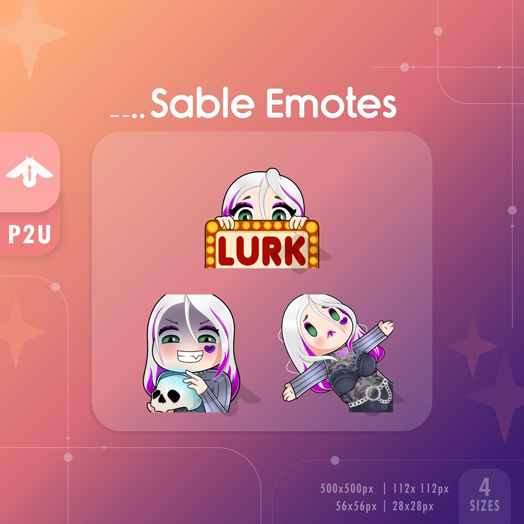 DBD Sable Emote Pack 2 Streamer Emotes Horror Emotes for Twitch and ...