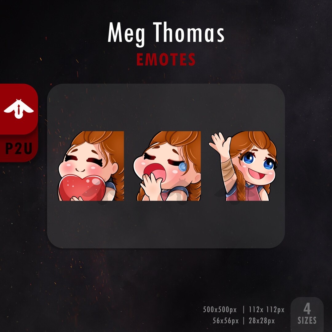 Dead by Daylight Meg Thomas 3 Pack Emote Set for Twitch/youtube/discord ...