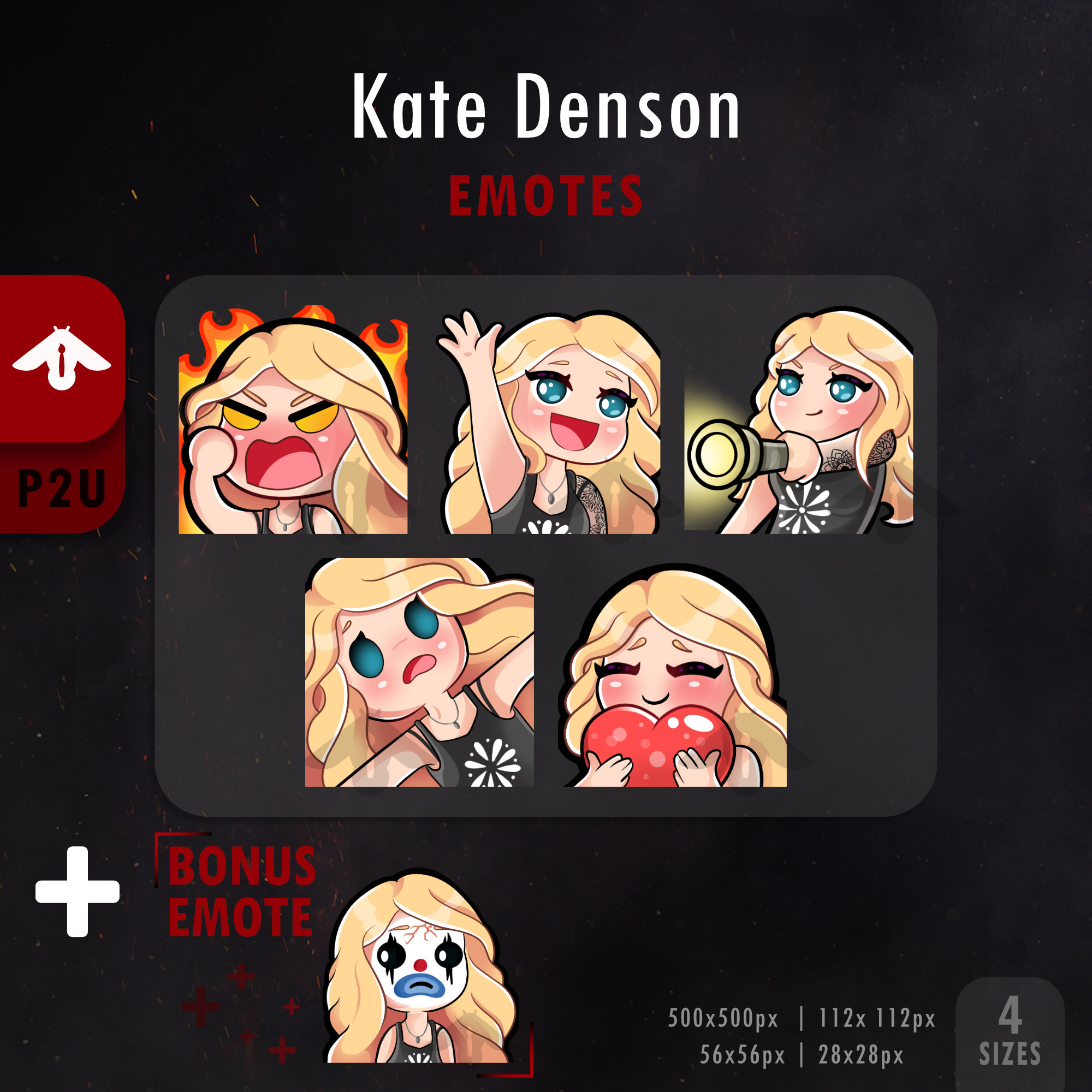 Dead by Daylight Kate Denson Emote Set 1 for Twitch/youtube/discord - Etsy