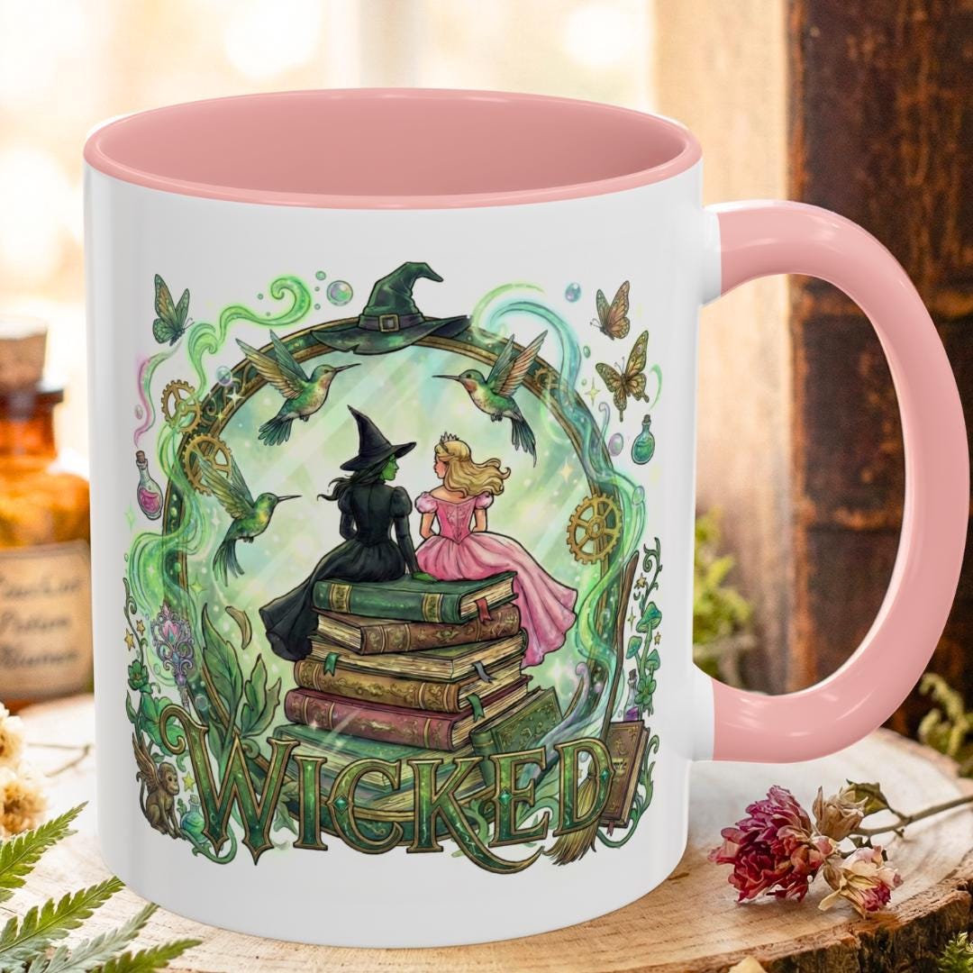 Personalized Wicked Inspired Magical Books Ceramic Mugs, Defy Gravity ...