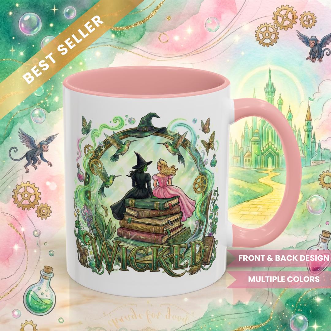 Personalized Wicked Inspired Magical Books Ceramic Mugs, Defy Gravity ...