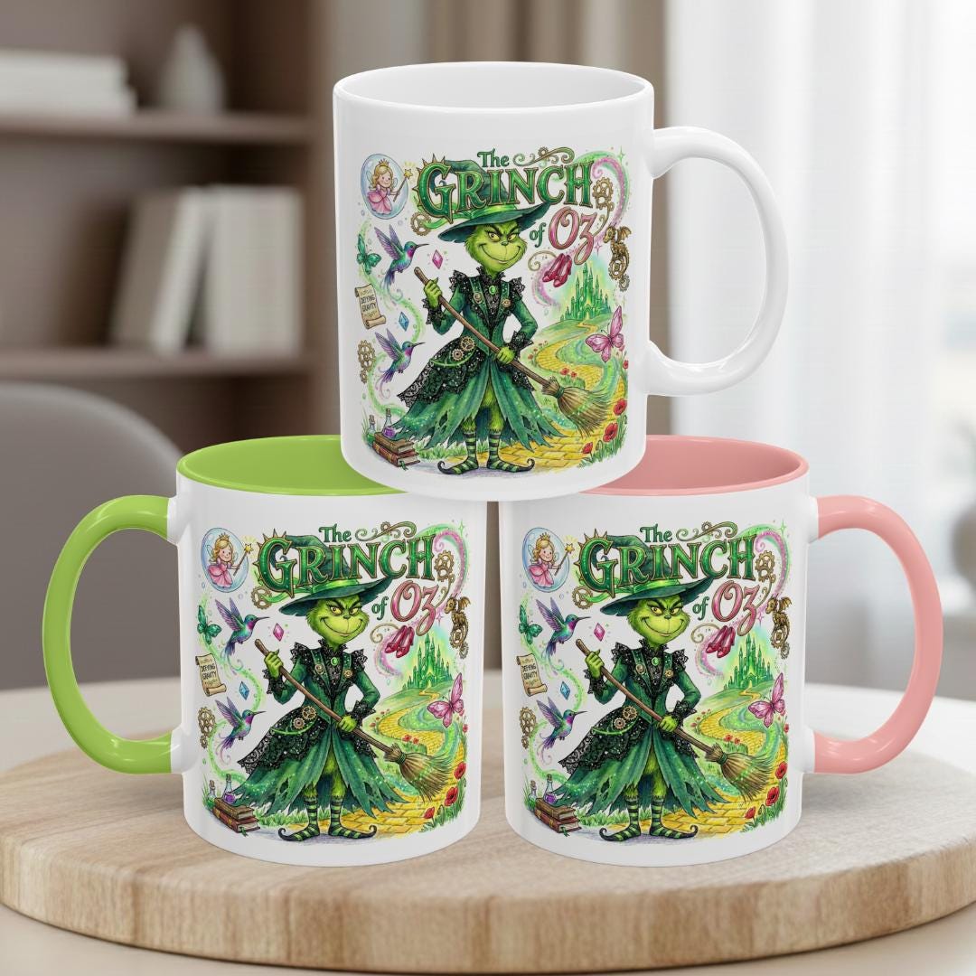 Personalized Wicked-inspired Grinch of Oz Ceramic Mugs, Defy Gravity ...