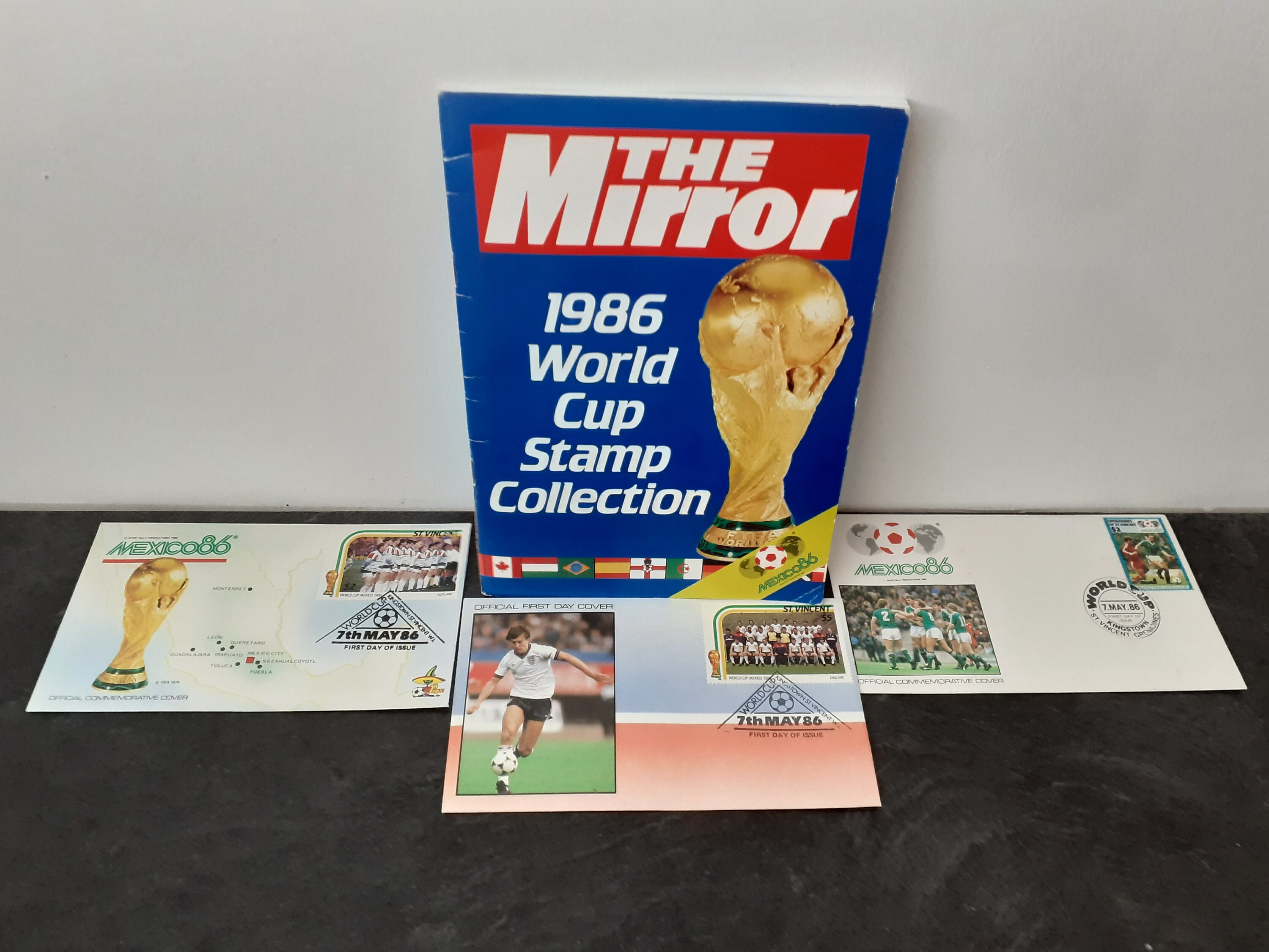 1986 World Cup Stamp Collection (the Mirror Booklet) Plus 3 First Day ...