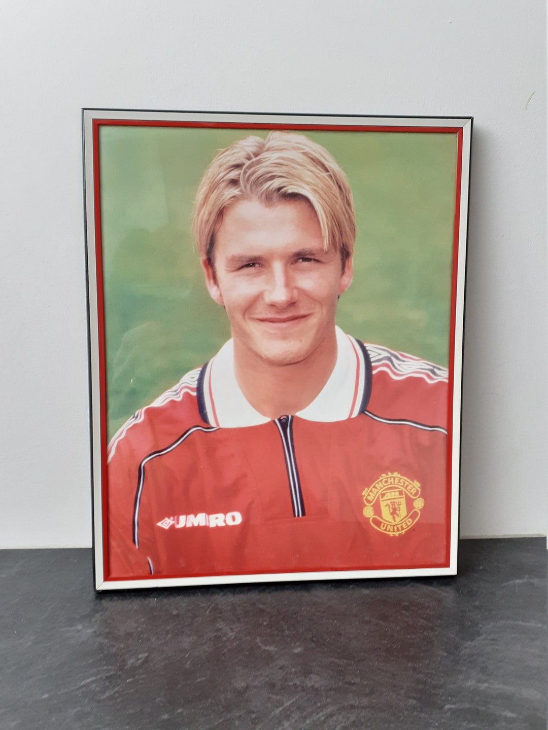 Photo Print of David Beckham Manchester United Legend in Late 1990s ...
