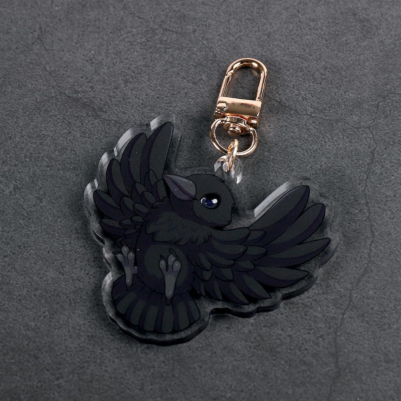 Crow Raven Bag Charm - Etsy UK
