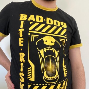 Bad Dog Bite Risk - Ringer T-shirt - Screen Print - Etsy