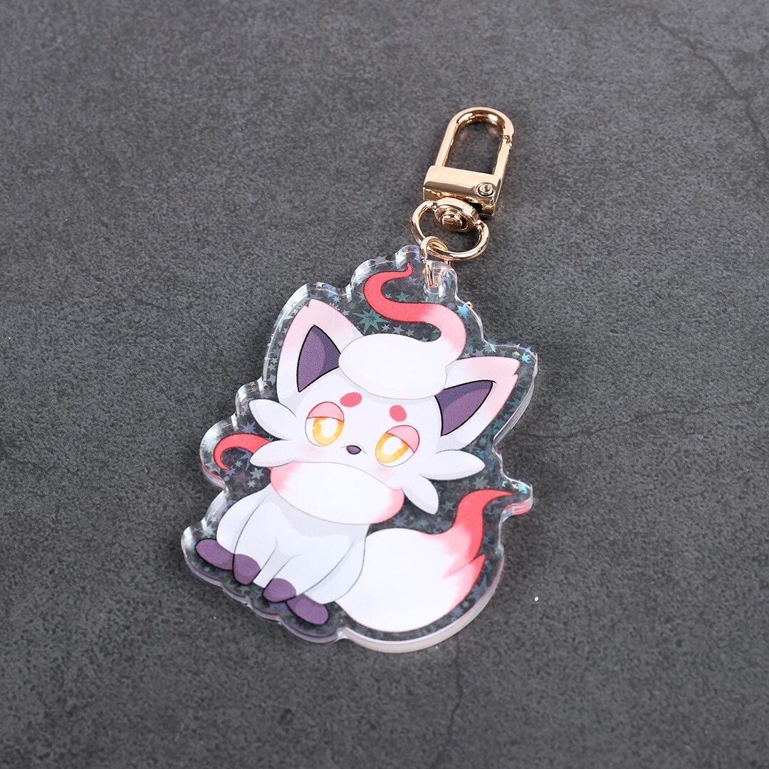 Hisuian Zorua - Shiny Colours & Holographic Reverse - Poke Charm - Etsy