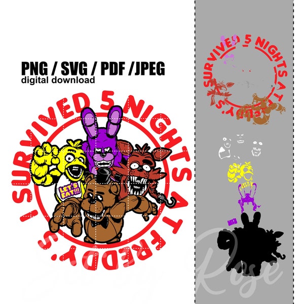 Five Nights at Freddys Svg Files for Cricut - Etsy