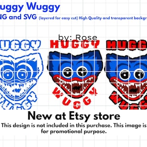 Huggy Wuggy Poppy Playtime Fnf PNG and SVG Digital - Etsy